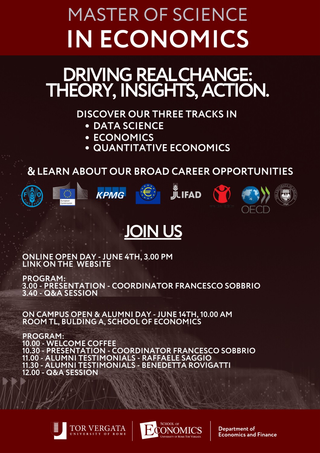 Open & Alumni Day 2024 Master of Science in Economics - On Campus